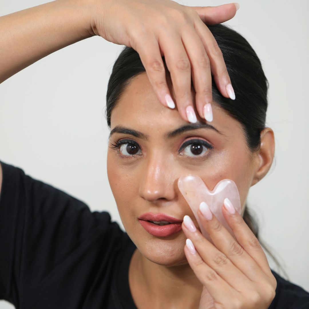 Rose Quartz Face Roller And Gua Sha Set Vya Naturals